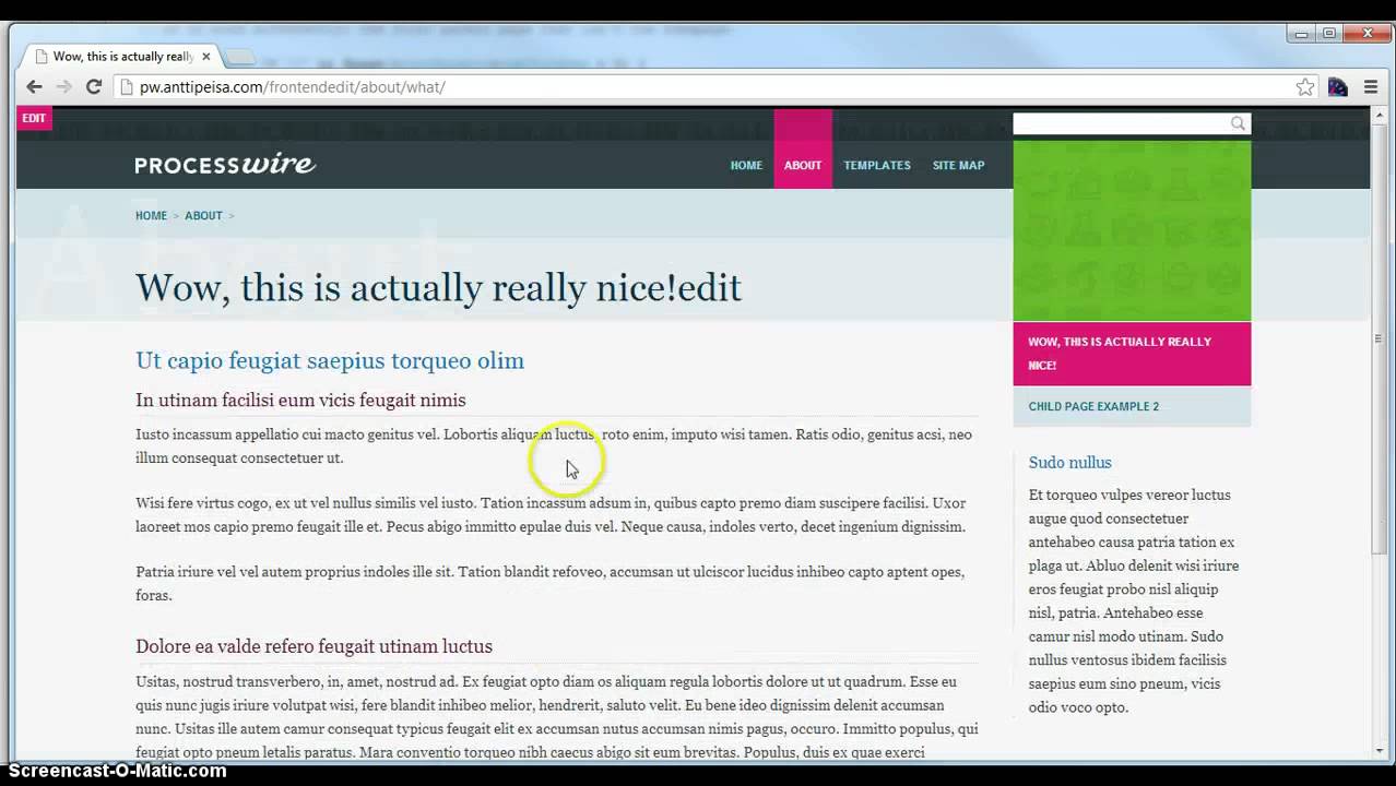 Fredi - friendly frontend editor for ProcessWire - YouTube