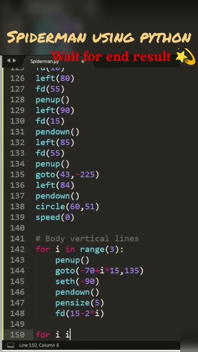 Drawing Spiderman Using Python Youtube