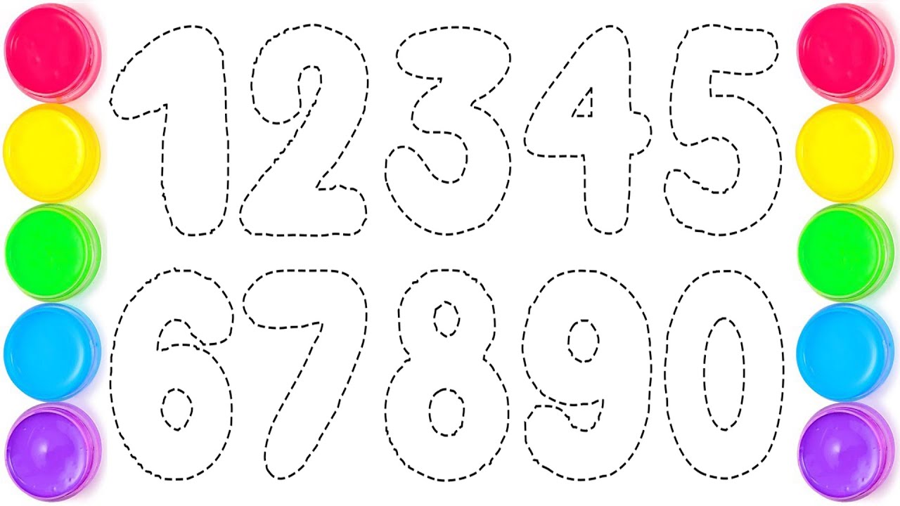 1234567890 | How to Read & Write Numbers 1234 for Kids| Coloring Page ...