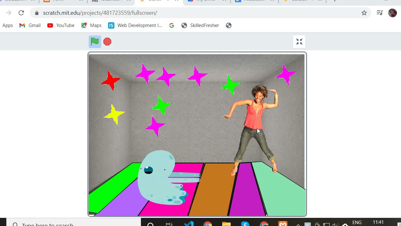 Dance Animation - Scratch Desktop Game | CloudShiksha.in | Coding ...