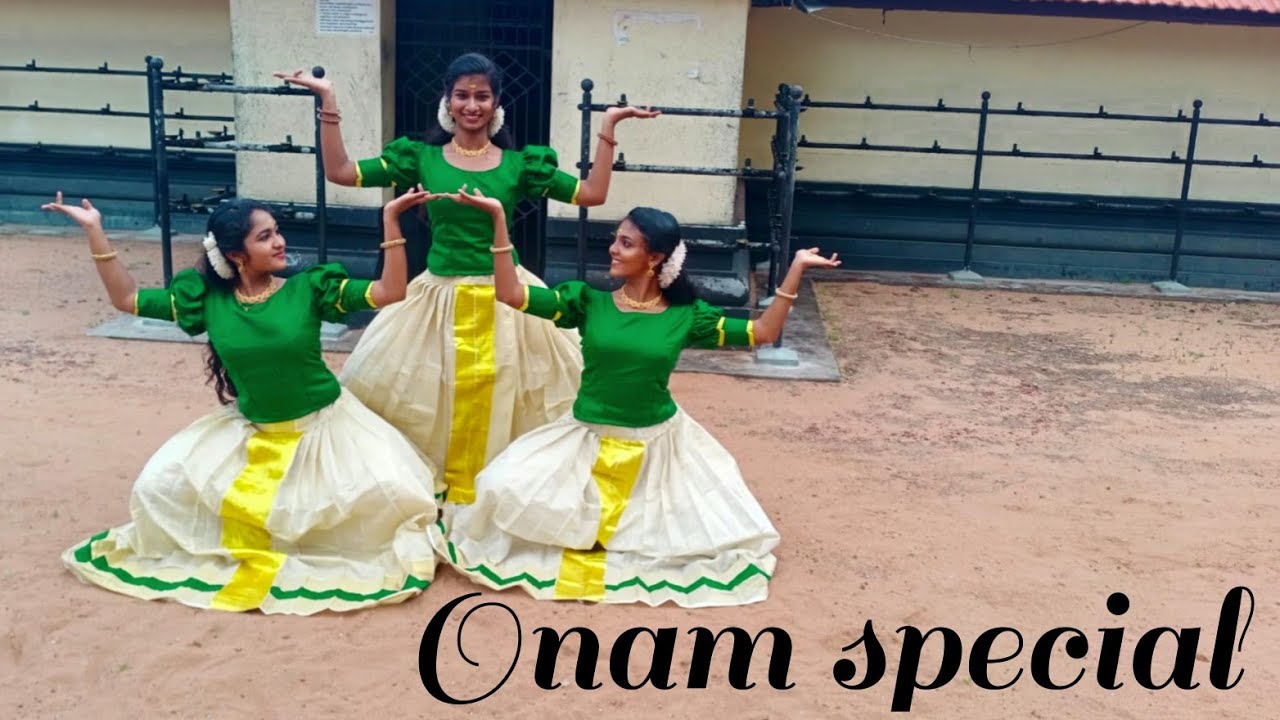 Onam Dance | Onam Costume | Kerala Dress - YouTube