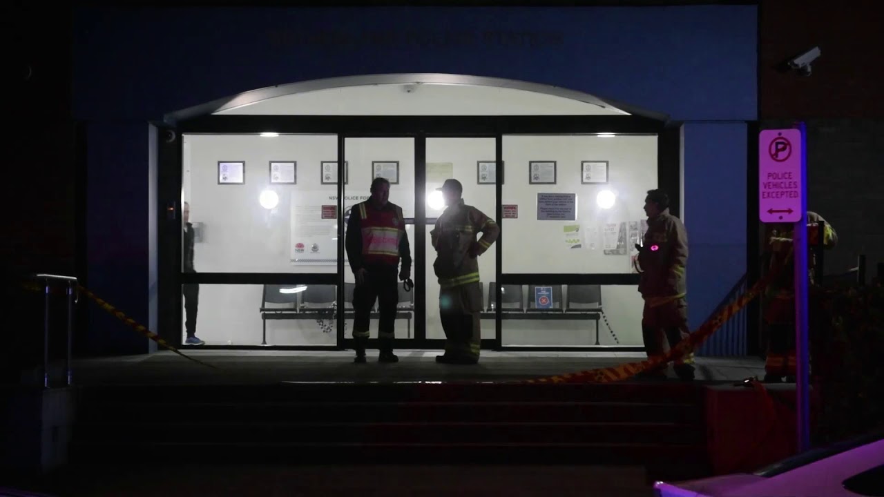 Sutherland Police Station evacuated after white power incident - YouTube