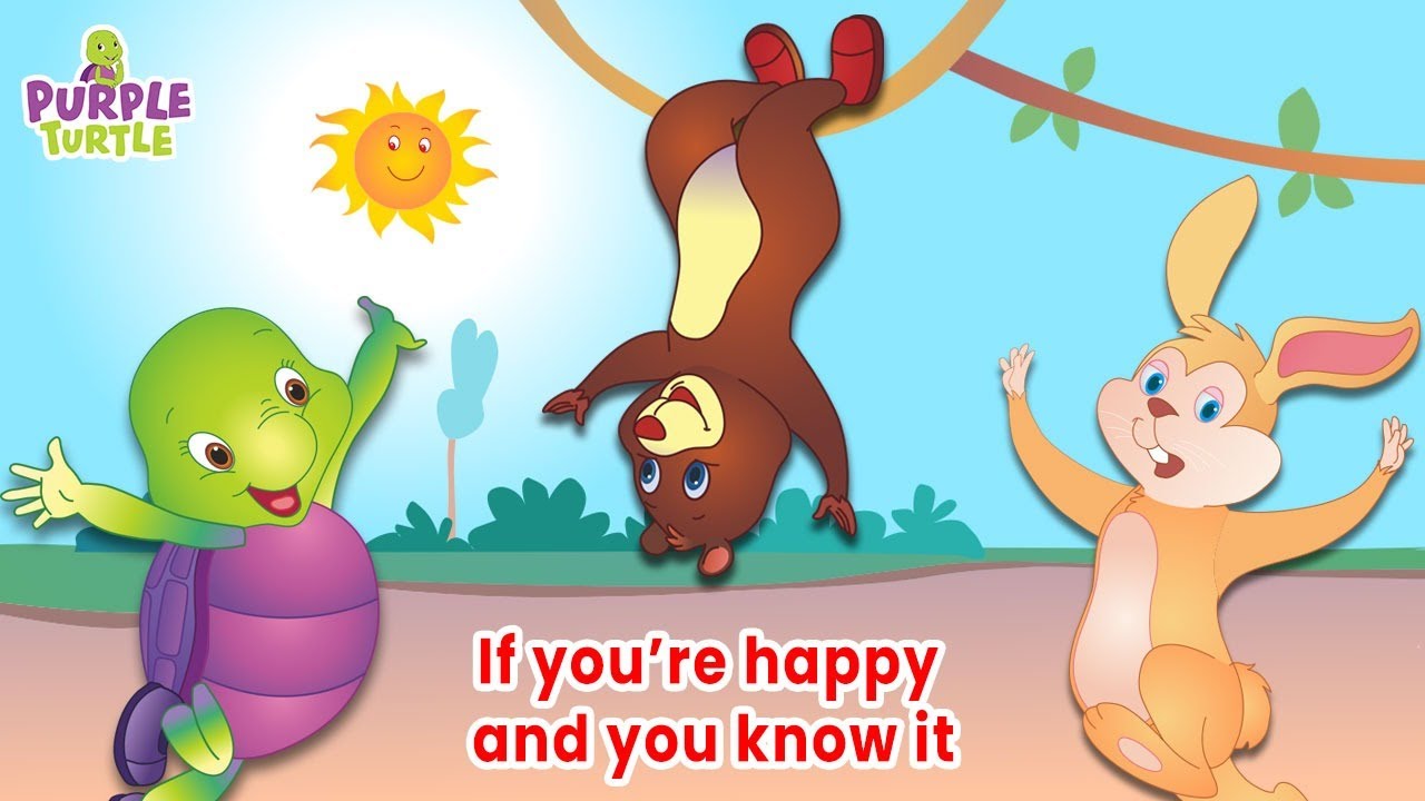 If You’re Happy and Many More Kids Rhymes | Purple Turtle Nursery ...