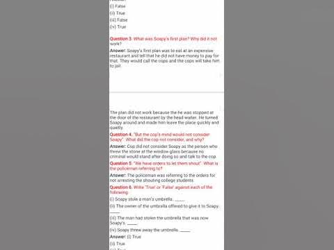 Questions Answers discussion of The cop and The Anthem - YouTube