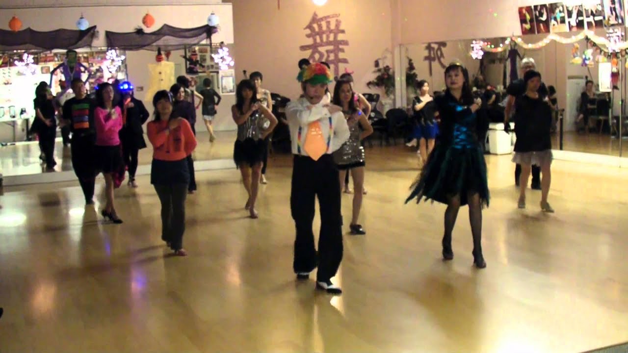 Bob's Tango line dance (Halloween Party 2014) - YouTube
