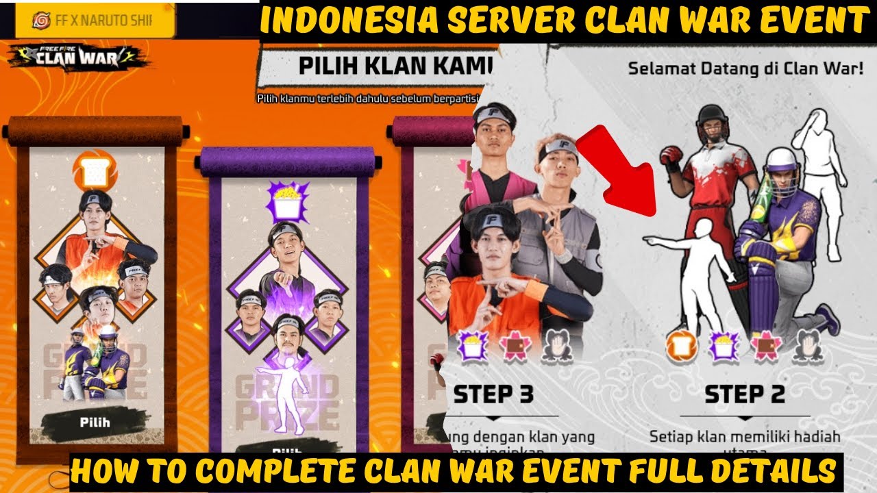 Indonesia server clan war event how to complete full details || ff ...