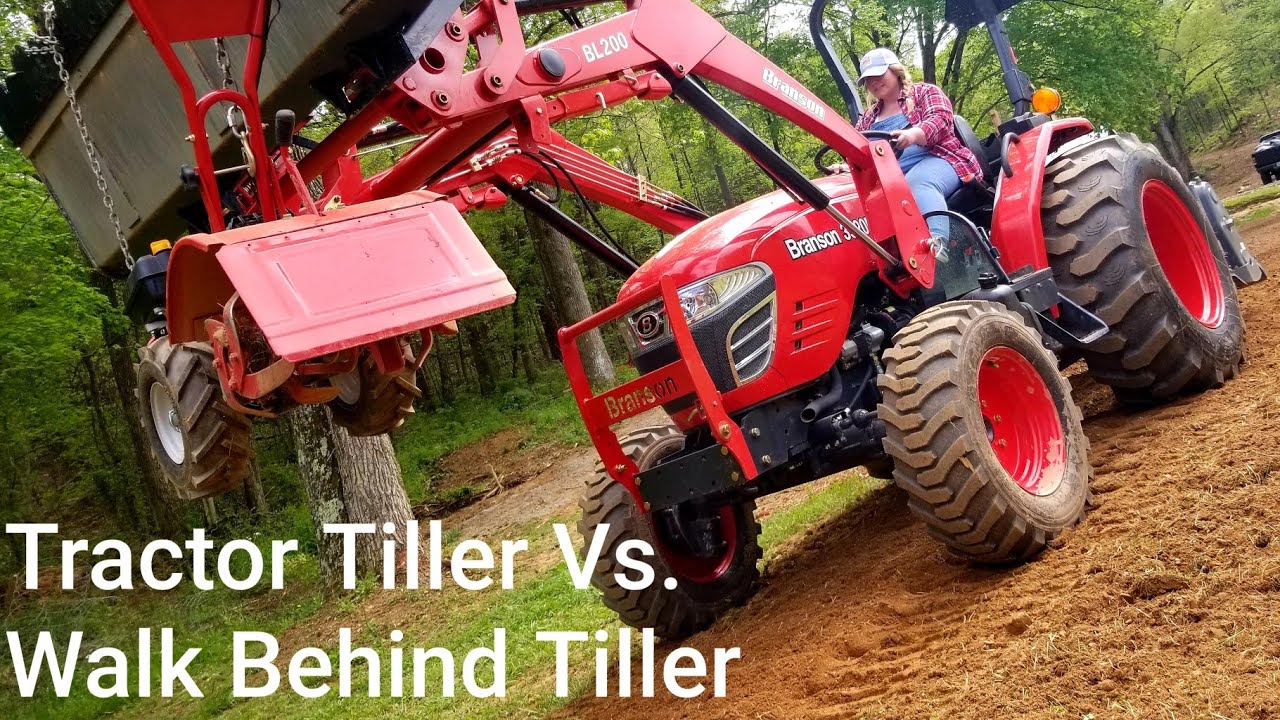 Tractor Tiller Vs. Walk Behind Tiller | Titan Implements Rotary Tiller ...