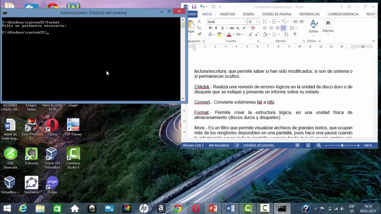 COMANDOS INTERNOS Y EXTERNOS MS-DOS - YouTube