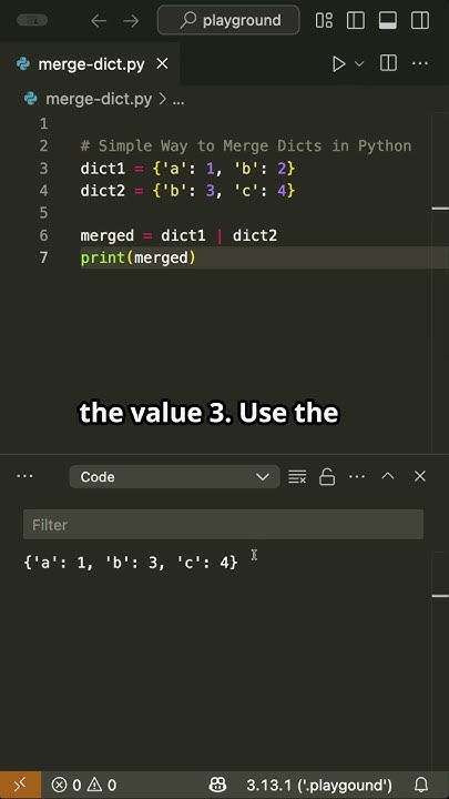 BEST 3 Ways To MERGE Dictionary In Python - YouTube