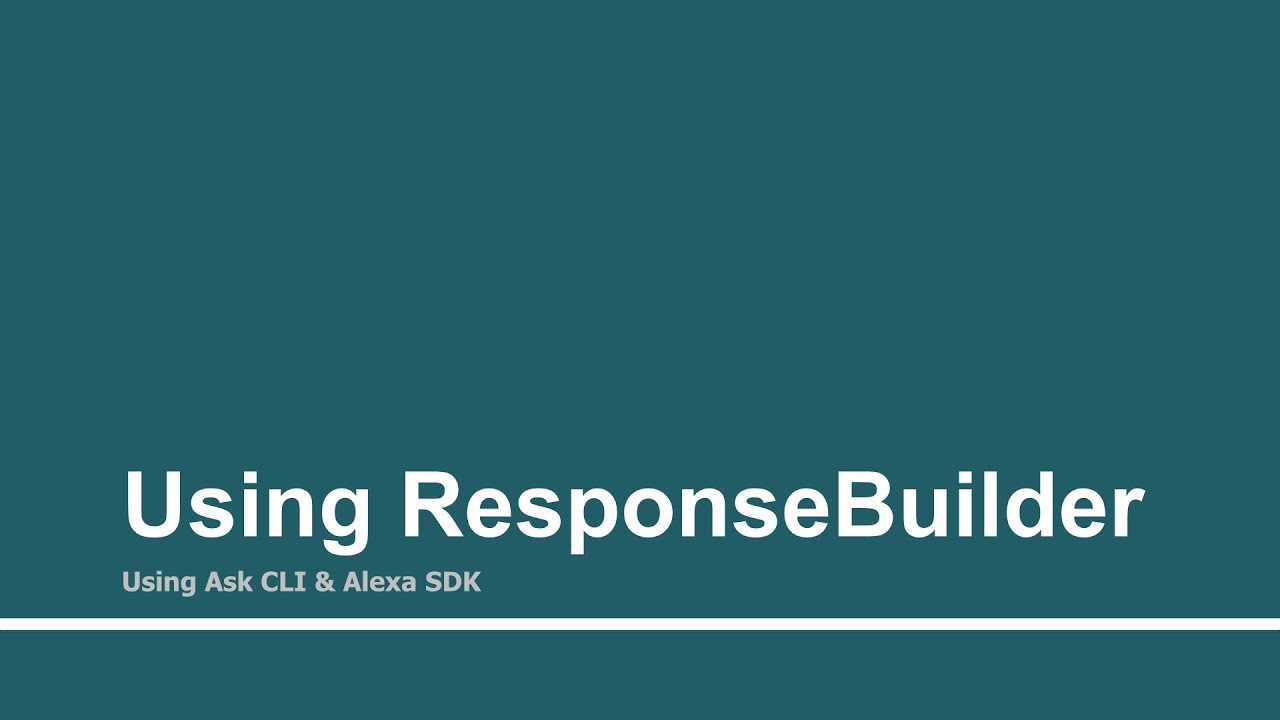 Responsebuilder In Alexa Sdk V1 Part 16 Create Custom Alexa Skill Using Aws Lambda 7903