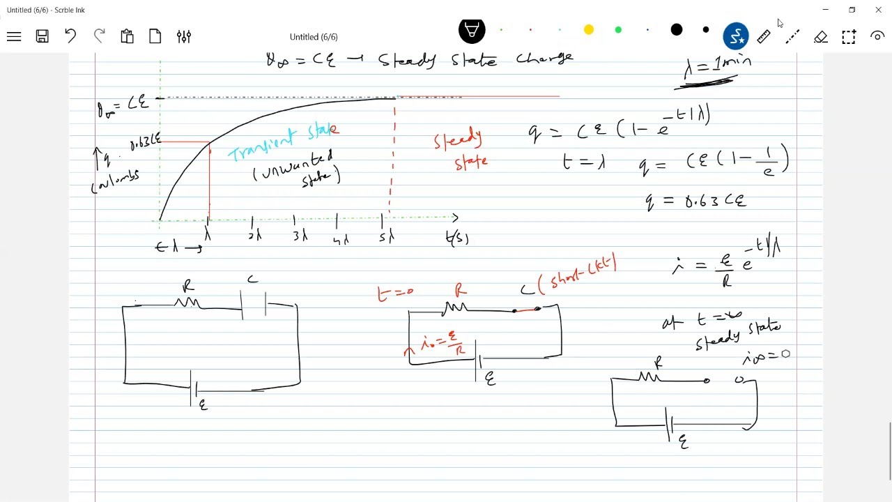 #jeeadvancedphysics 16/16) #rccircuit Growth & decay of current | time ...
