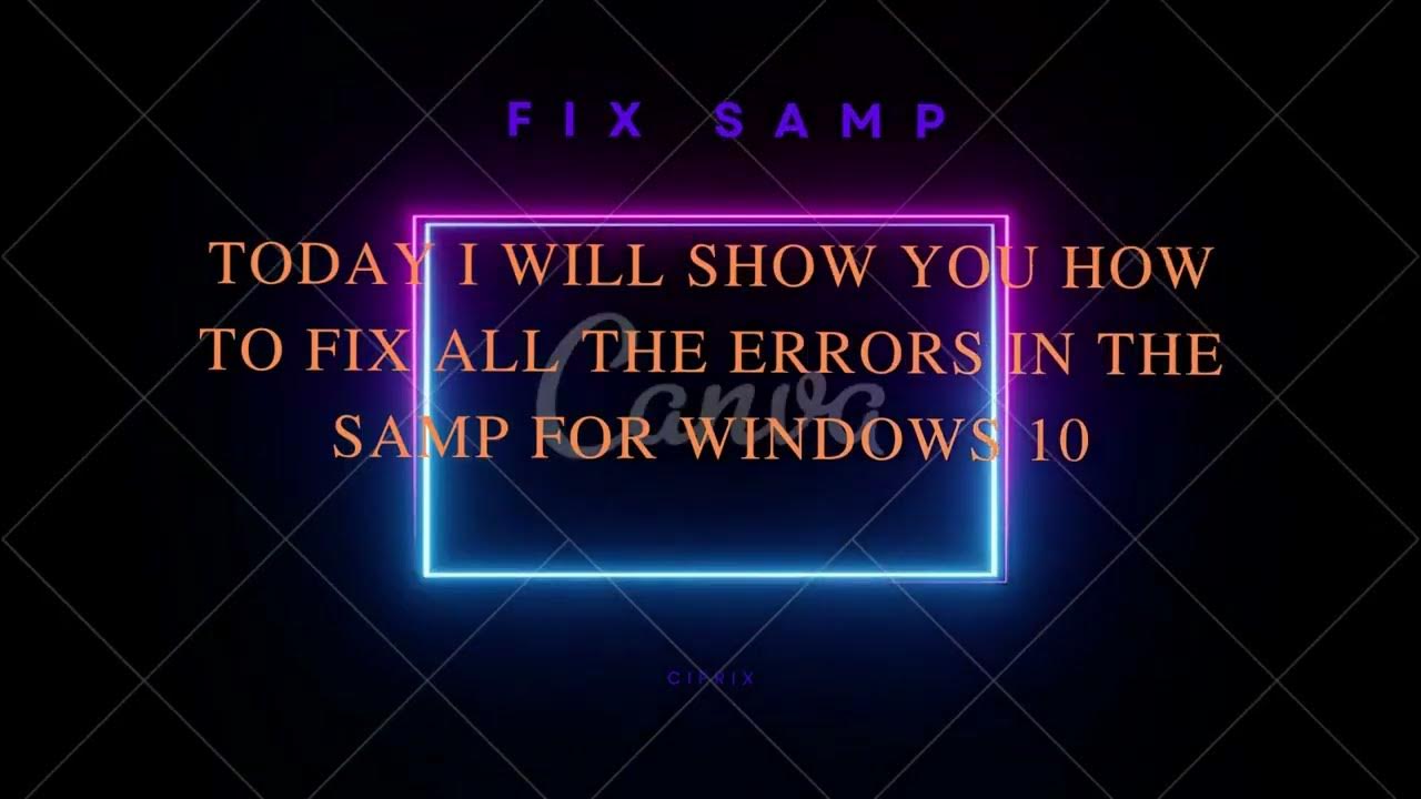 The best way to fix all the errors in the SAMP for Windows 10 AddOn - YouTube