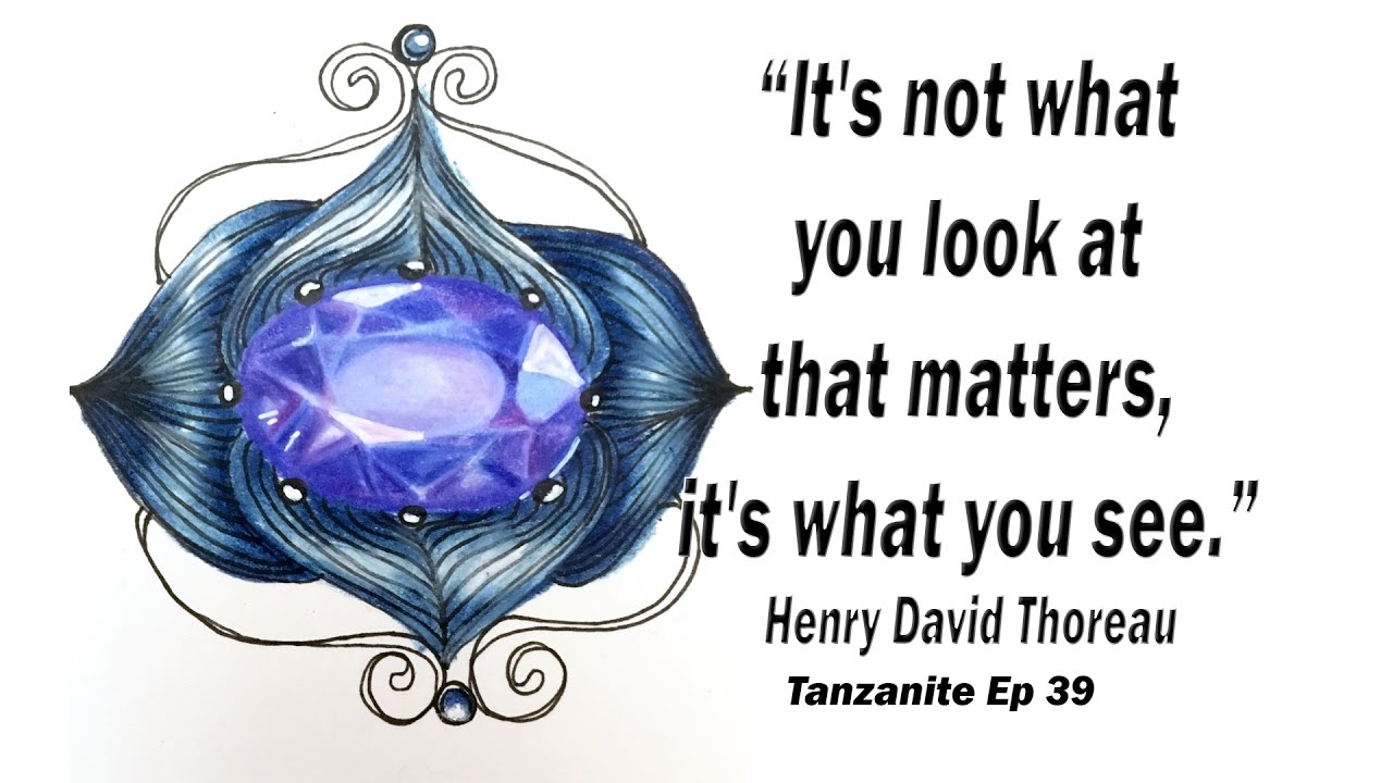 How to Draw December Birthstone Tanzanite Doodlegem Tutorial ep 39 ...