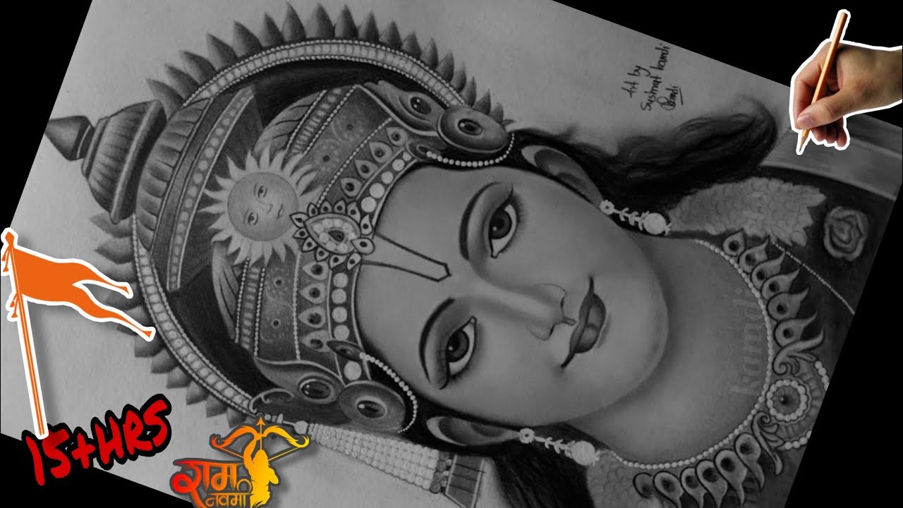 😍world best pencil drawing of Lord rama😍 | realistic pencil sketch # ...