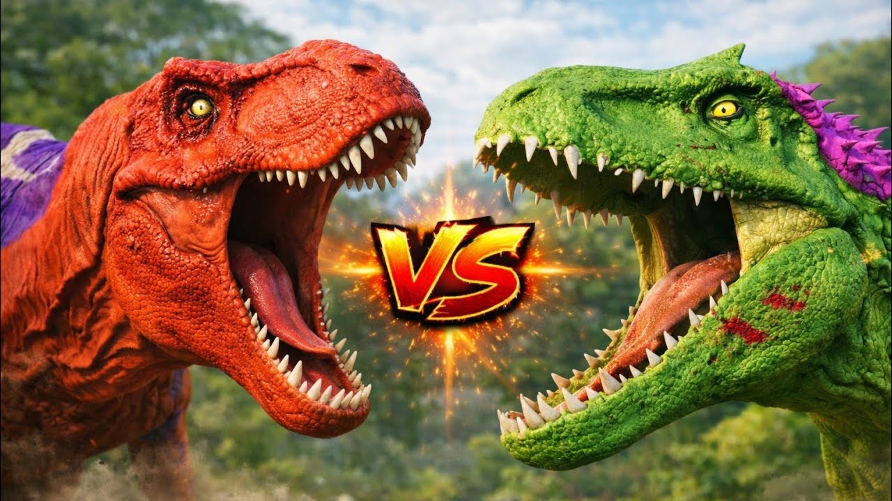 Spiderman Trex vs Hulk Indominus Rex | Epic Dinosaur Battle | Jurassic ...