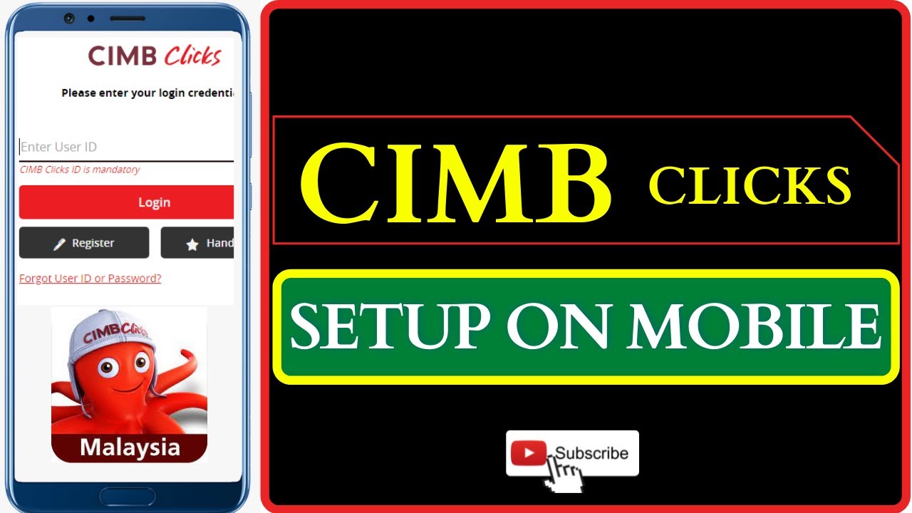 CIMB CLICKS register on mobile|| How to setup cimb clicks on android ...