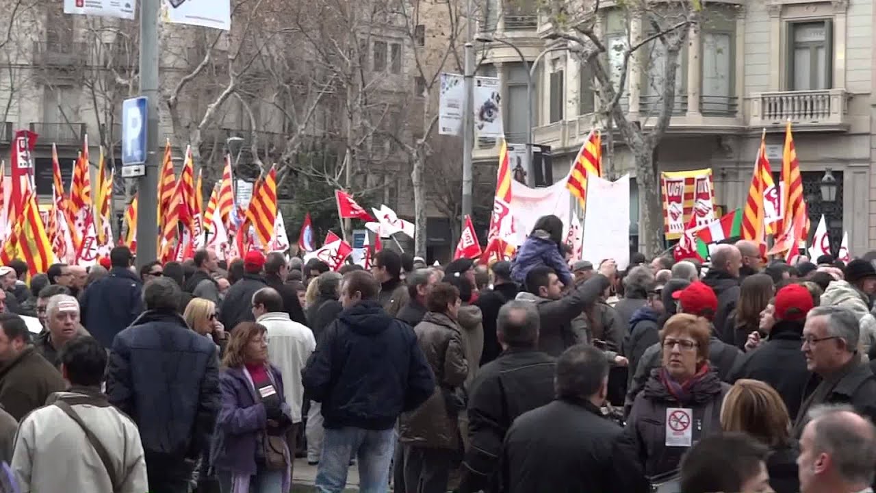 Barcelona Demonstration 19 Feb 2012 - YouTube