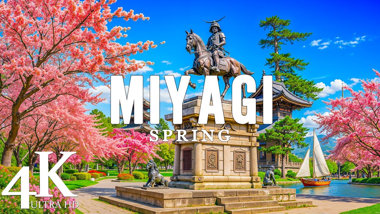 Awakening Miyagi 4K, Japan 🌸 Cherry-Lined Trails, Zao Craters & the ...