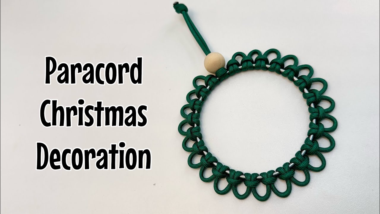 How to make a paracord Christmas decoration - simple larks head knot ...