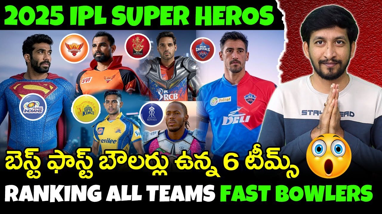 IPL 2025 | Ranking Best Pace Bowlers Of All 10 IPL Teams | Telugu Buzz ...