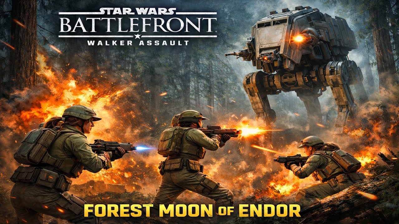Star Wars: Battlefront - Walker Assault, Forest Moon of Endor Gameplay ...