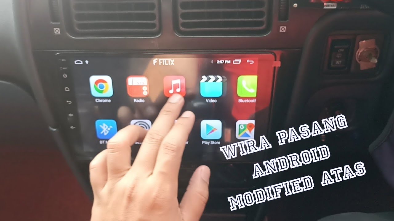 Modified Proton Wira Android Player Naik Atas - YouTube