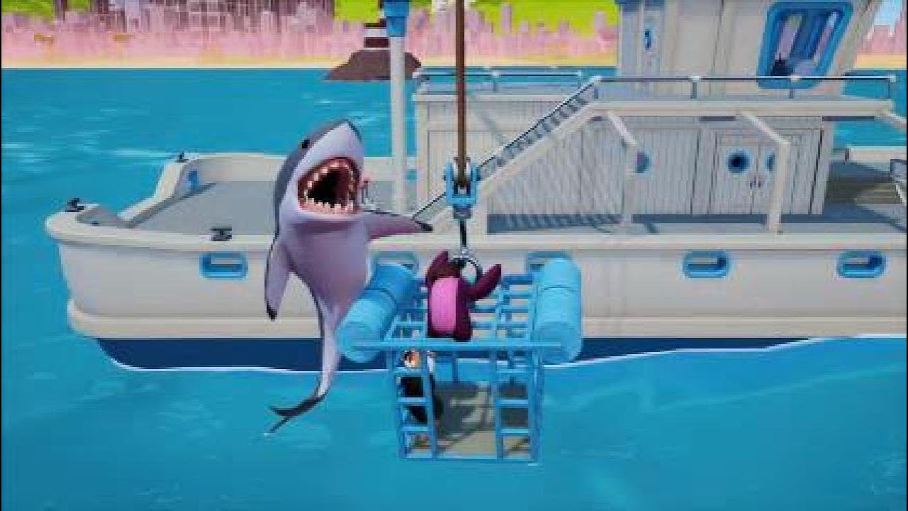 Gang beasts but its jaws - YouTube