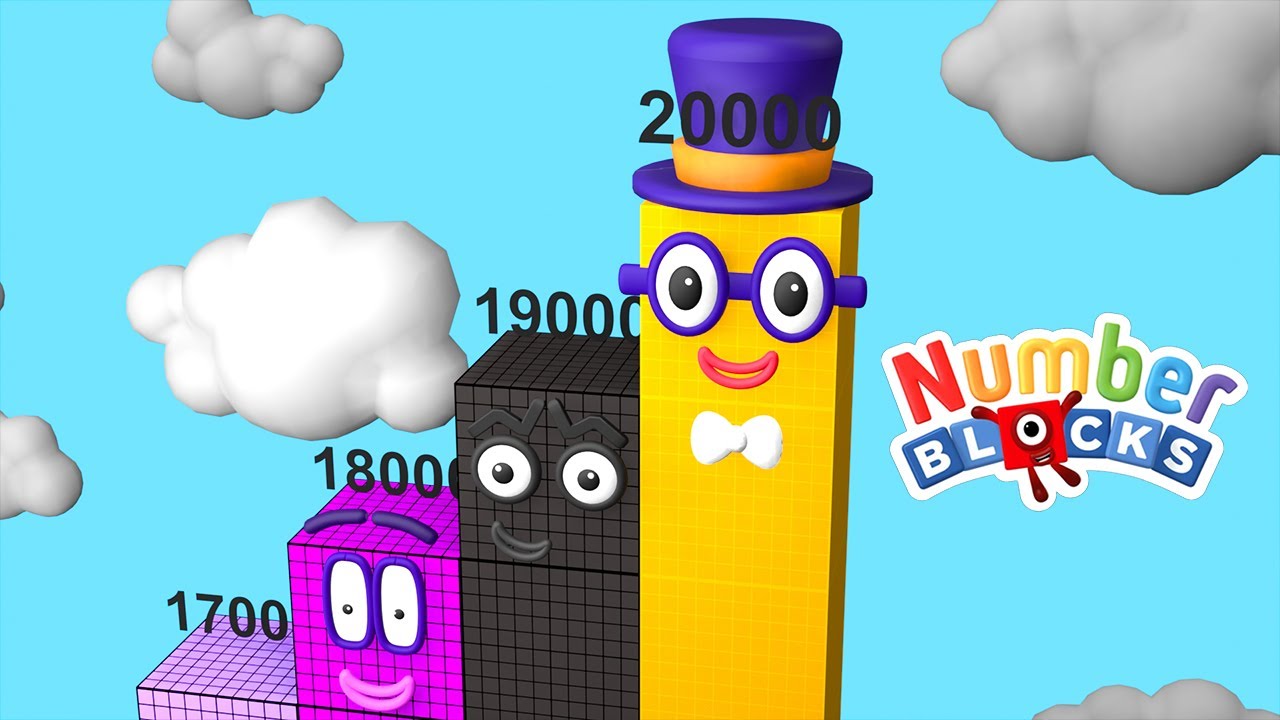 Numberblocks 1 vs 20,000 - Count to 20,000 | Learn to Count BIG Numbers ...