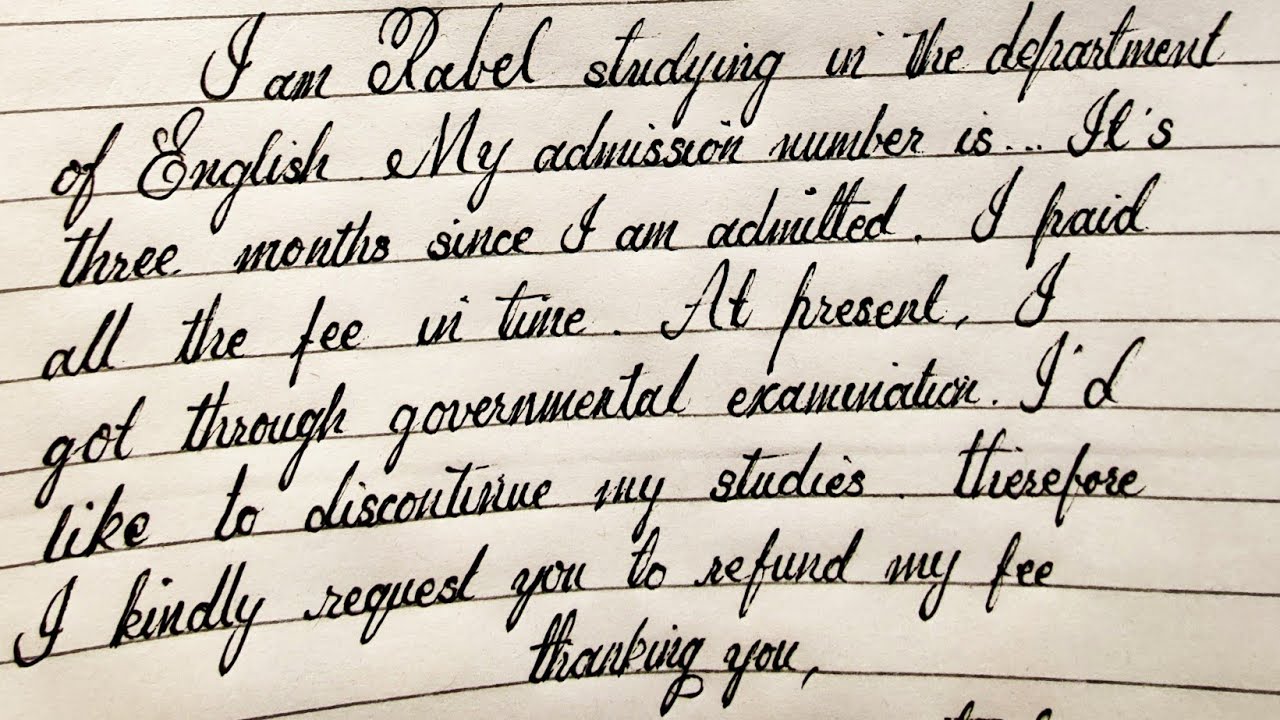 Letter To Refund The Fee YouTube letter-to-refund-the-fee-youtube