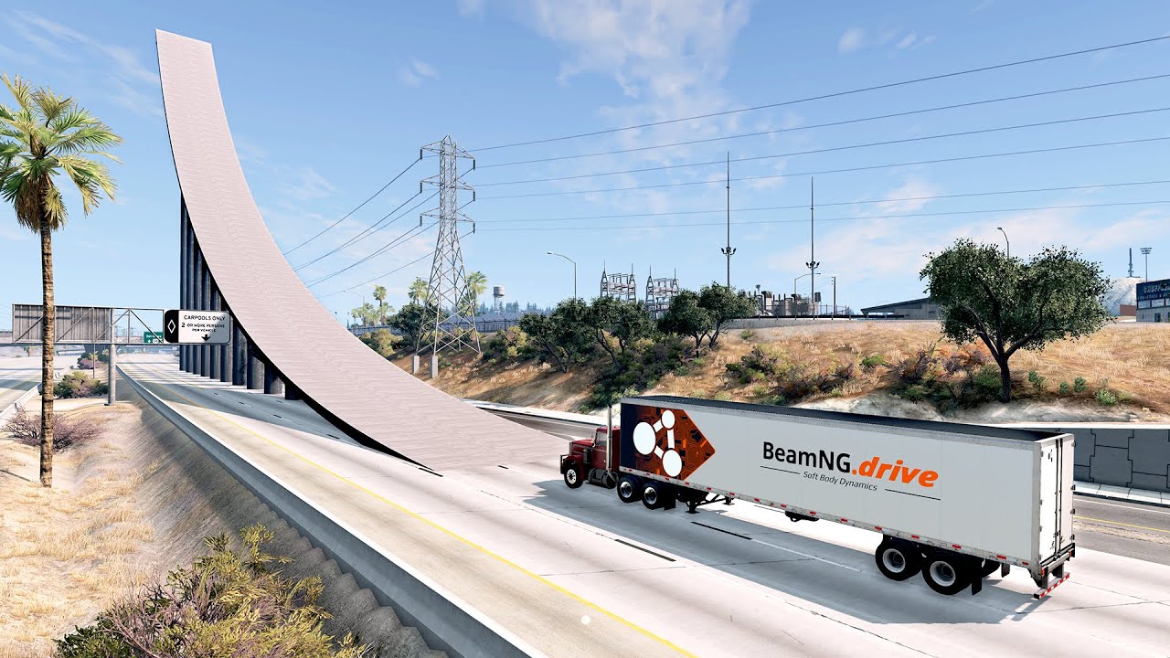 Cars vs Massive Ramp #14 | BeamNG drive - YouTube