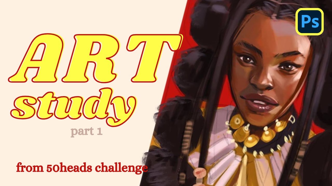 ART STUDY - Drawing portrait from the reference in Adobe Photoshop ...