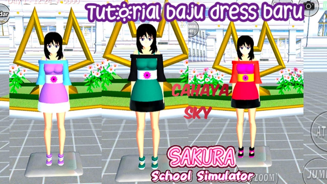 tutorial baju baru # baju dress terbaru dari props # sakura school ...