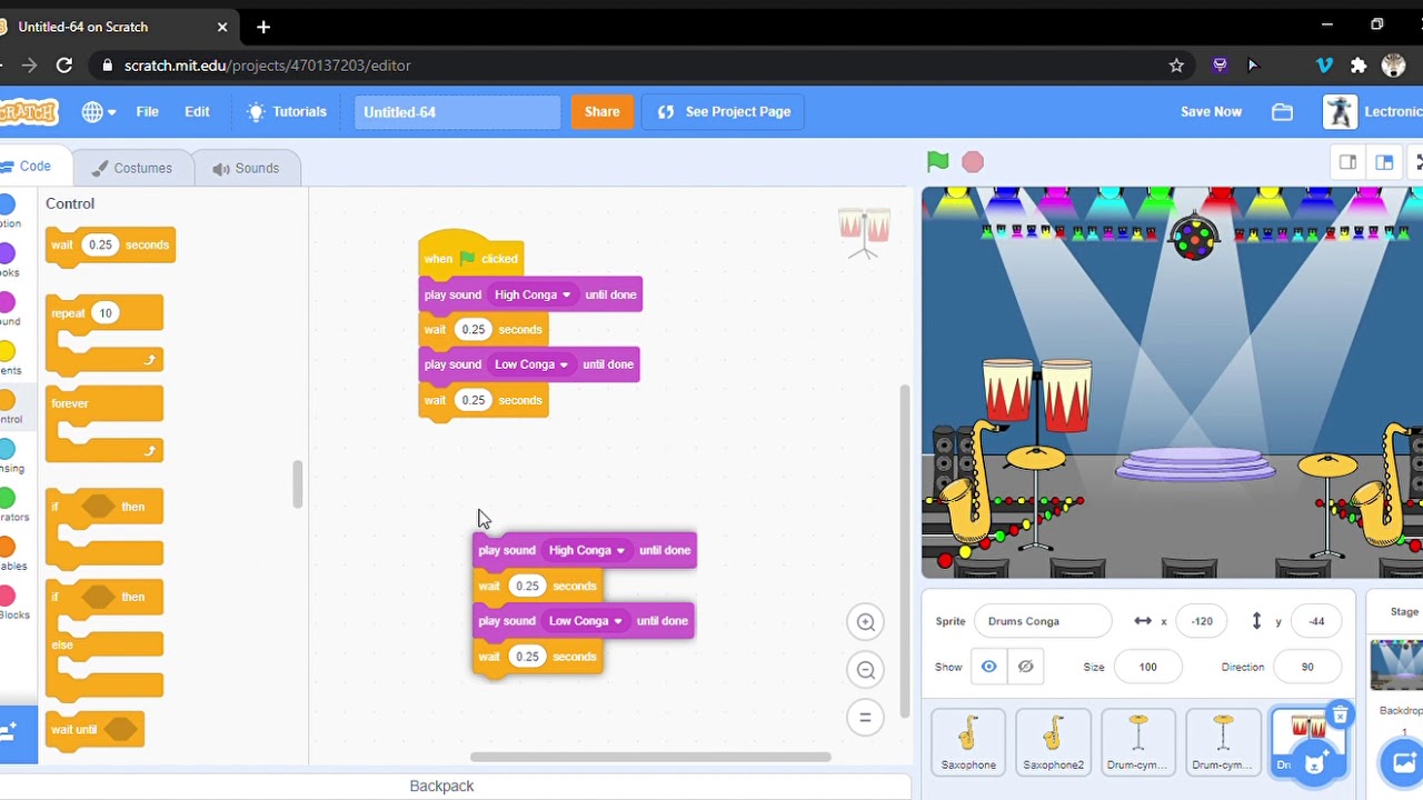 How to make a Music project on Scratch - YouTube