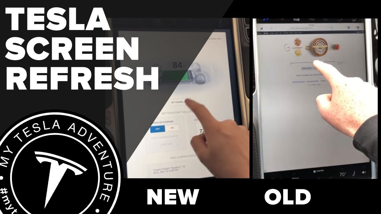Tesla MCU Screen Refresh - New MCU versus Old MCU - YouTube