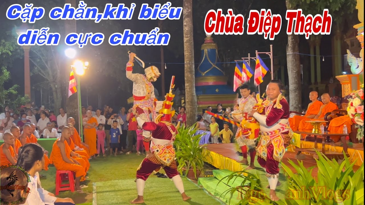 Robam Yak Rom khmer Krom | Múa chằn và khỉ tại chùa Điệp Thạch 2022 ...