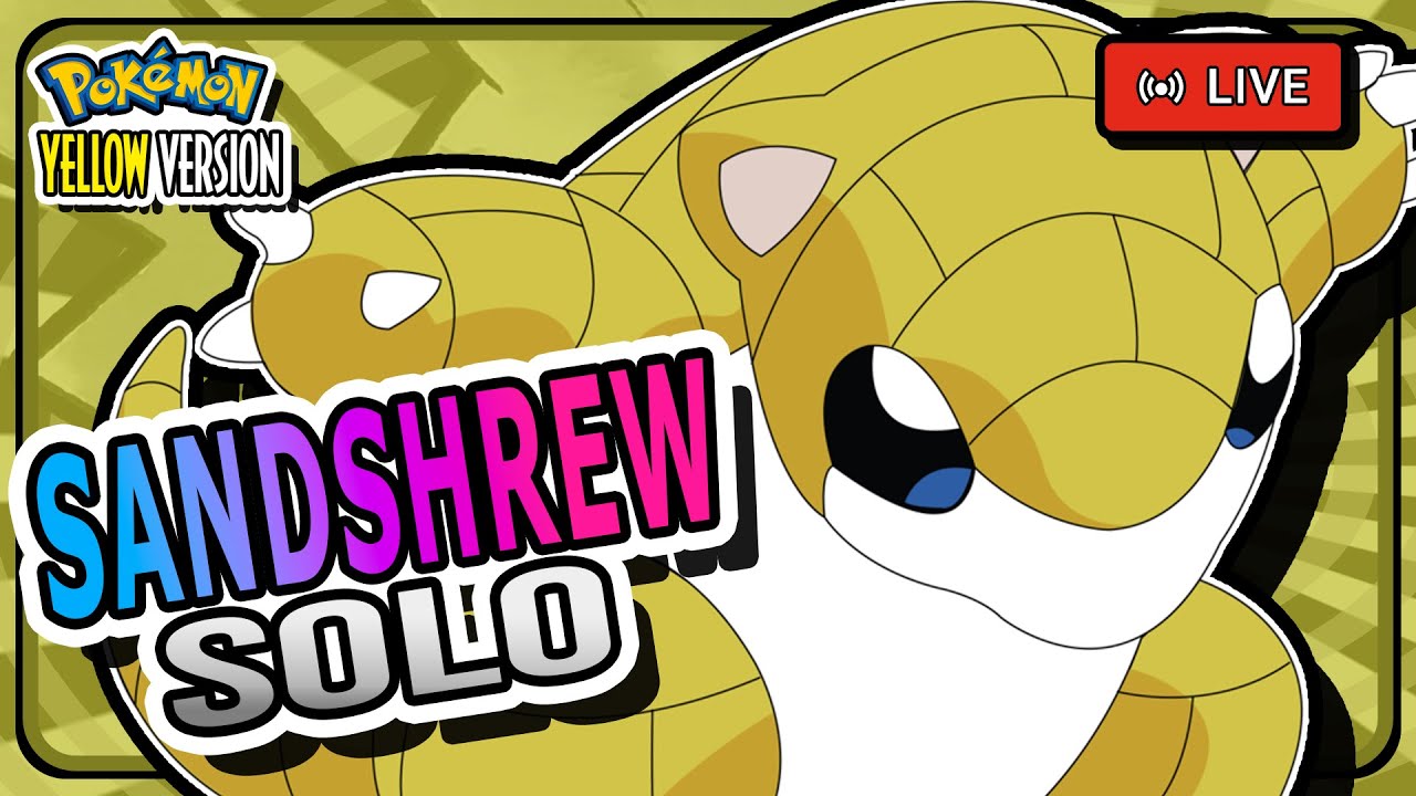 Sandshrew Pokemon Yellow Solo Challenge Live! - YouTube