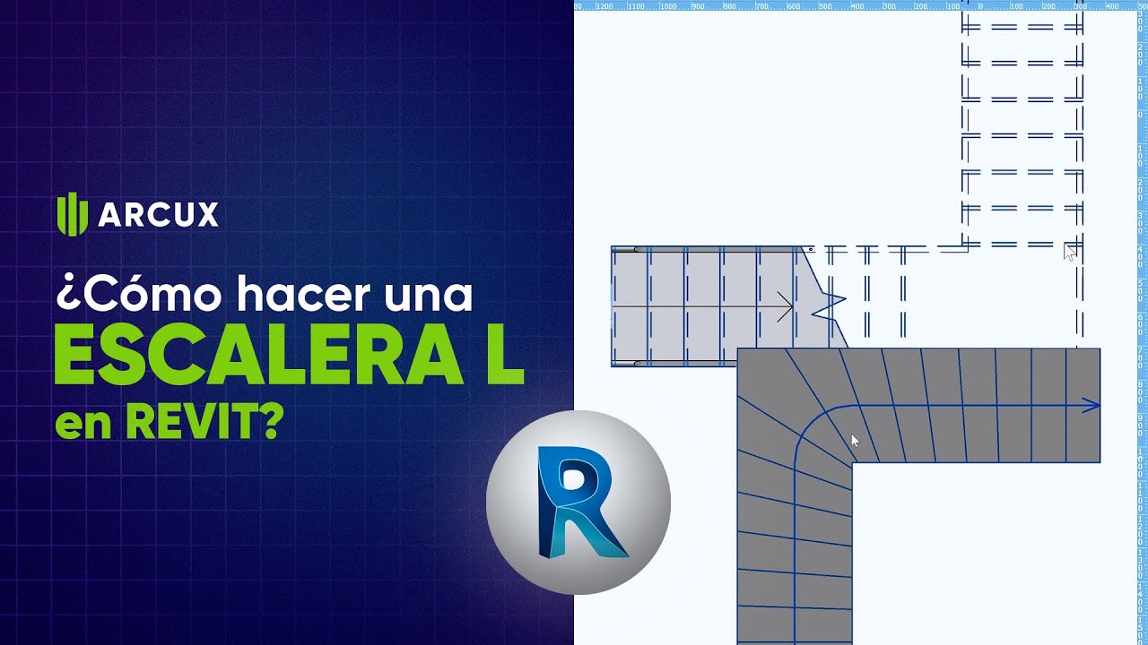 Escalera en L en Revit | Compensada y con descansos | Tutorial Arcux ...