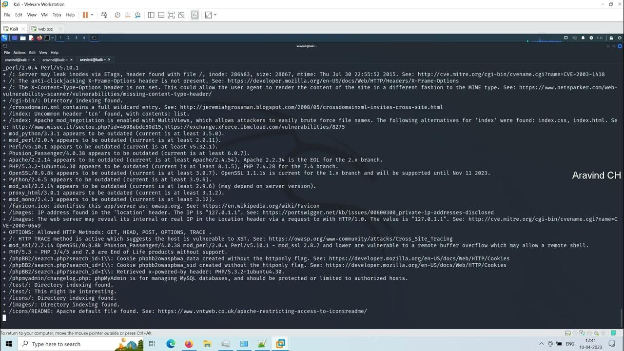 how to scan website with installation nikto in Kali Linux - YouTube