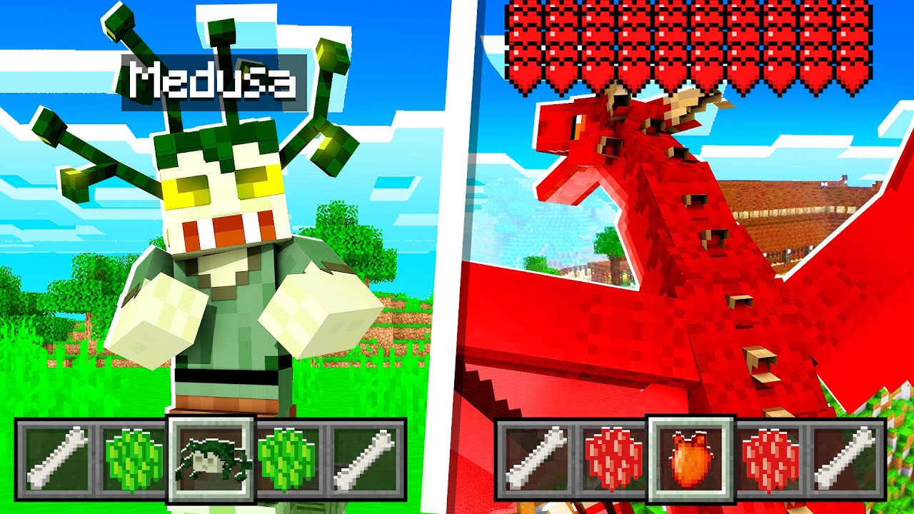 NOVA MEDUSA, DRAGÕES, FADAS ADICIONADAS NO MINECRAFT !! - ICE AND FIRE ...