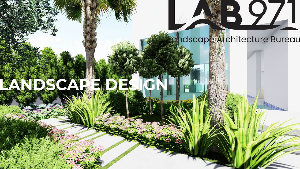 Landscaping animation for a small villa area | Landscape Design ...