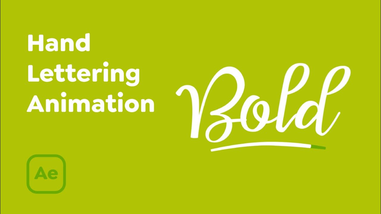 Hand Lettering Animation [After Effects Tutorial] - YouTube
