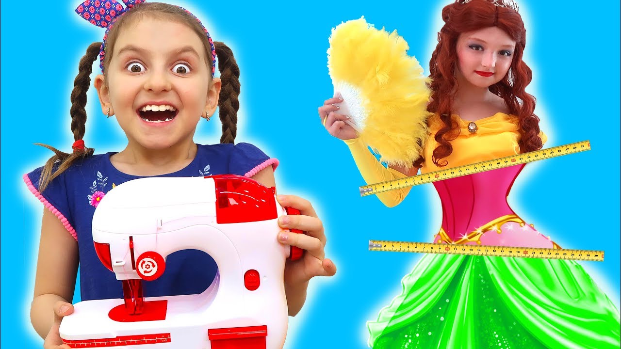 Toy Sewing Machine & Kids Dress Store with Super Elsa - YouTube