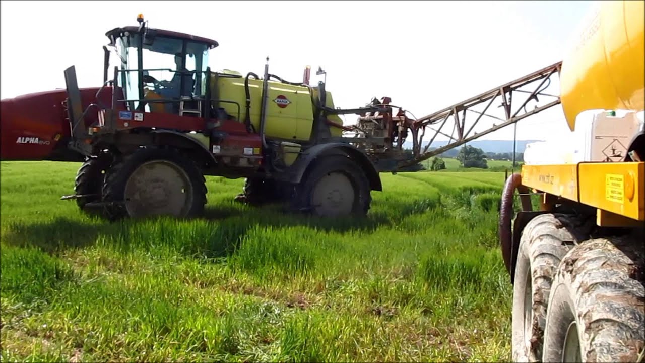 Hardi Alpha evo Postřik ječmene ( Steyr 9220 , ZDT Mega18 ) - YouTube