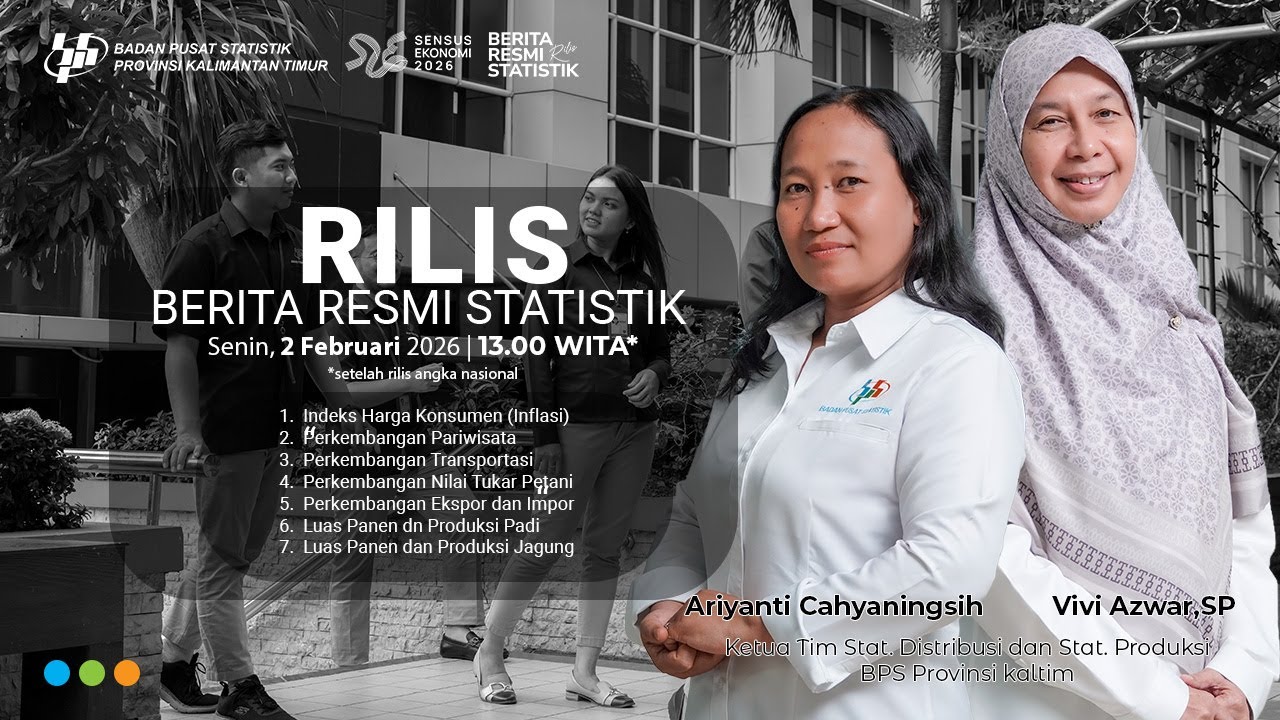 [Rilis BPS Kaltim] Berita Resmi Statistik - 2 Februari 2026 - YouTube