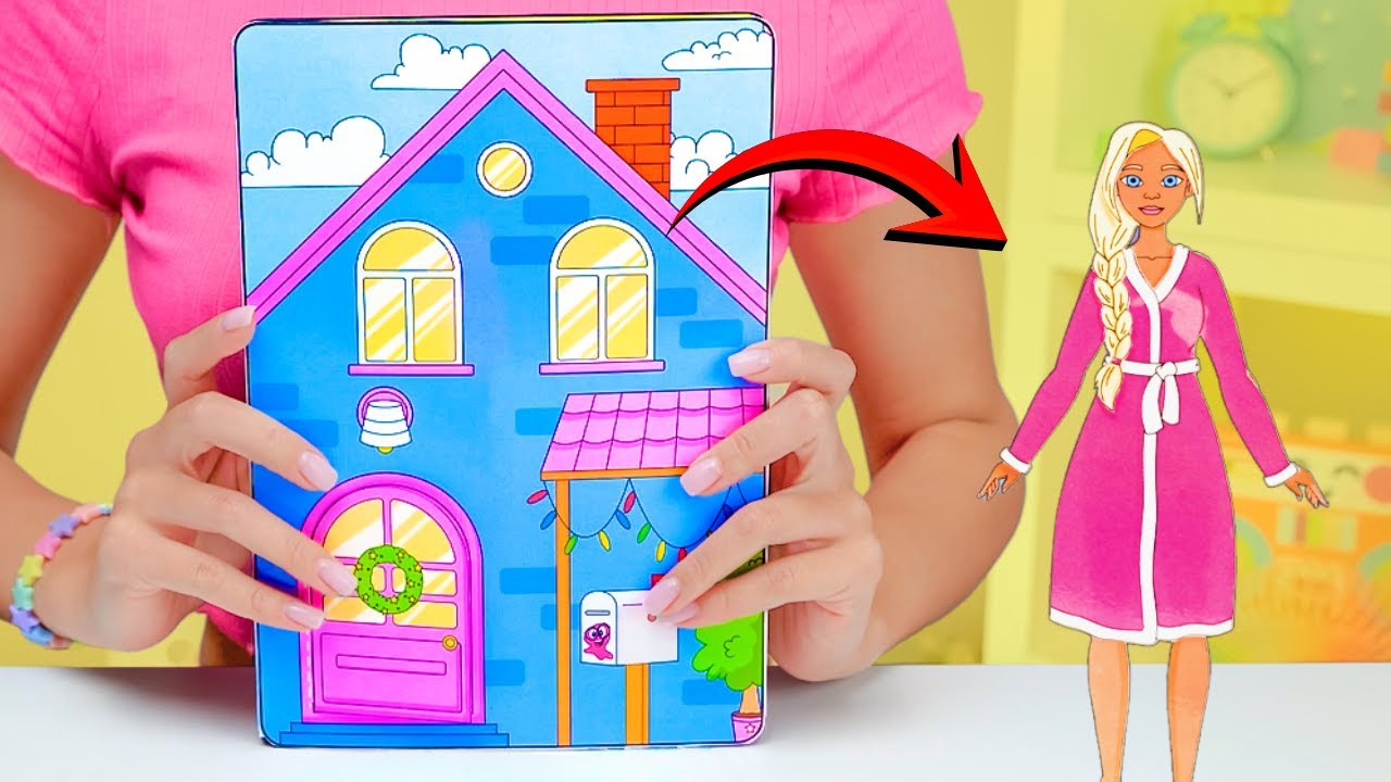Paper DIY 💖 Create a Paper Doll House 🏠 Inside a Tiny Album! Paper Doll ...