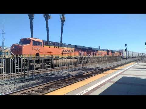WB BNSF Domestic Intermodal/Port Stack Train At Fullerton Station Ca! #bigbossrailfanner - YouTube