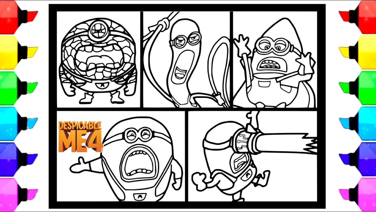 Despicable Me 4 NEW Coloring Pages / How to color All Characters from ...
