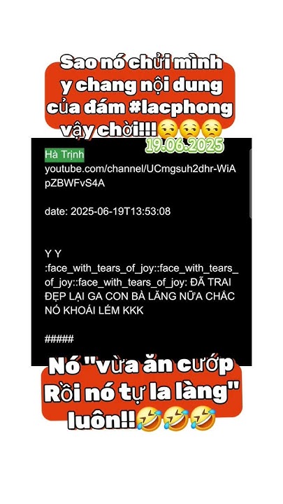 Thằng @HàTrịnh-u8d nó nghĩ làm khán giả là nó chửi xong phủi đít đi hà!!🙄🙄"Đặc cách" lắm!! - YouTube