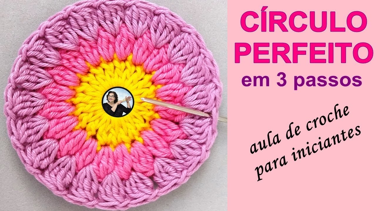 Circulo Perfeito de Crochê - Aula de Crochê para Iniciantes - YouTube