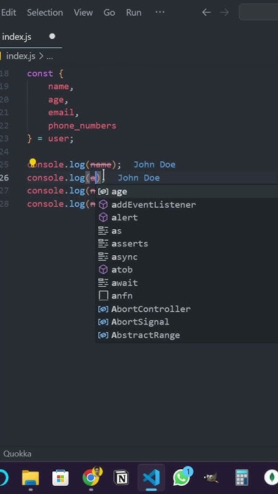 Destructuring In Javascript Javascript Shorts Youtube